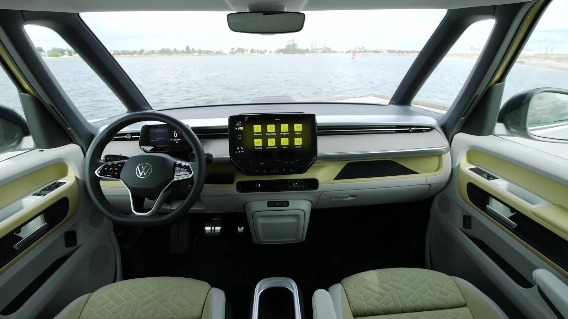 Volkswagen ID. Buzz Cargo Exterior Design in Candy White and Starlight Blue