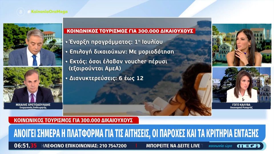 Κοινωνικός Τουρισμός 2024: Πότε ανοίγει η πλατφόρμα για τις αιτήσεις ...